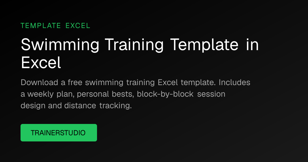 Free Swimming Training Template Excel 2026